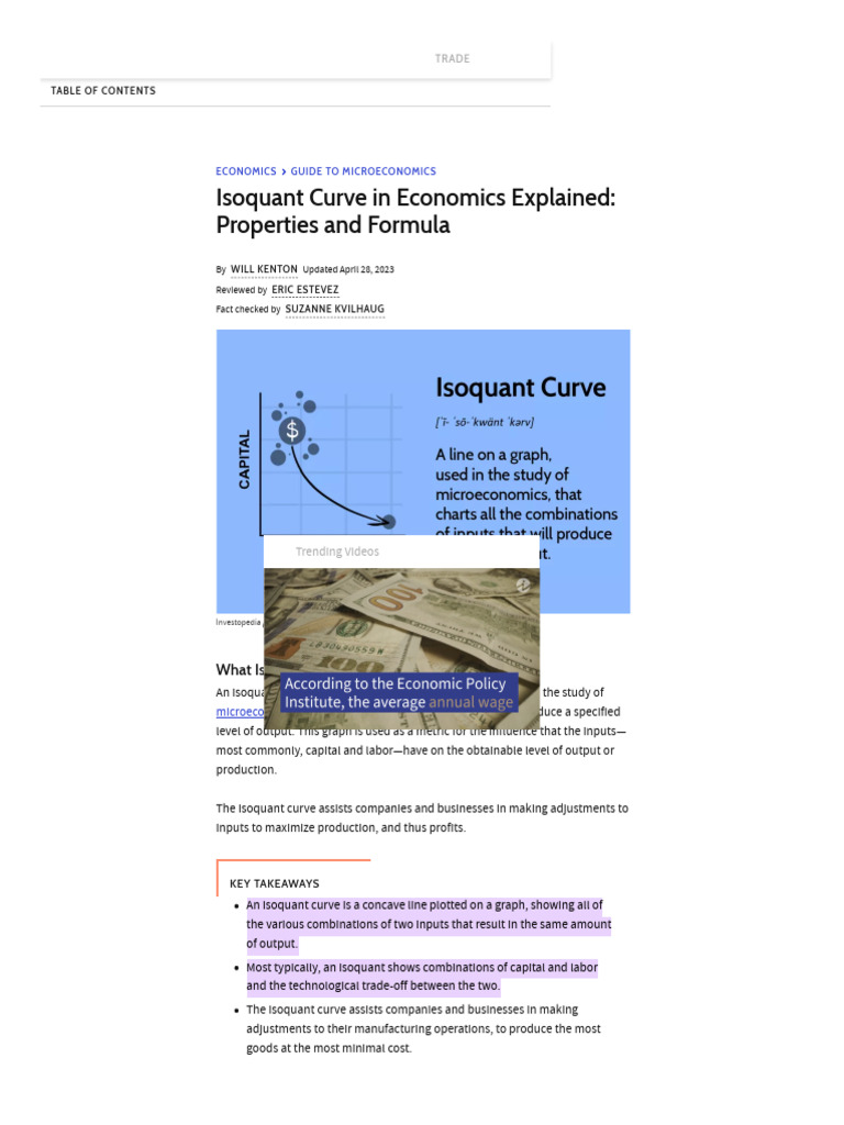 Isoquant Curve in Economics Explained_ Properties and Formula | PDF ...