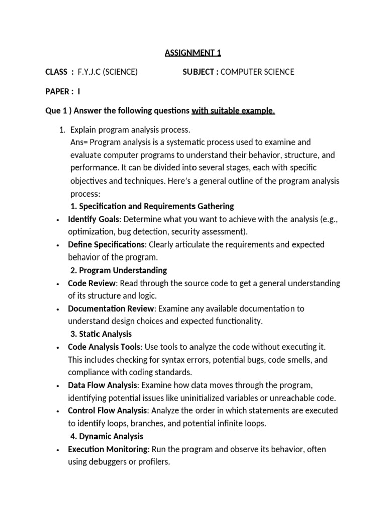 ASSIGNMENT - 1 of CS-1 | PDF | Integer (Computer Science) | Pointer ...