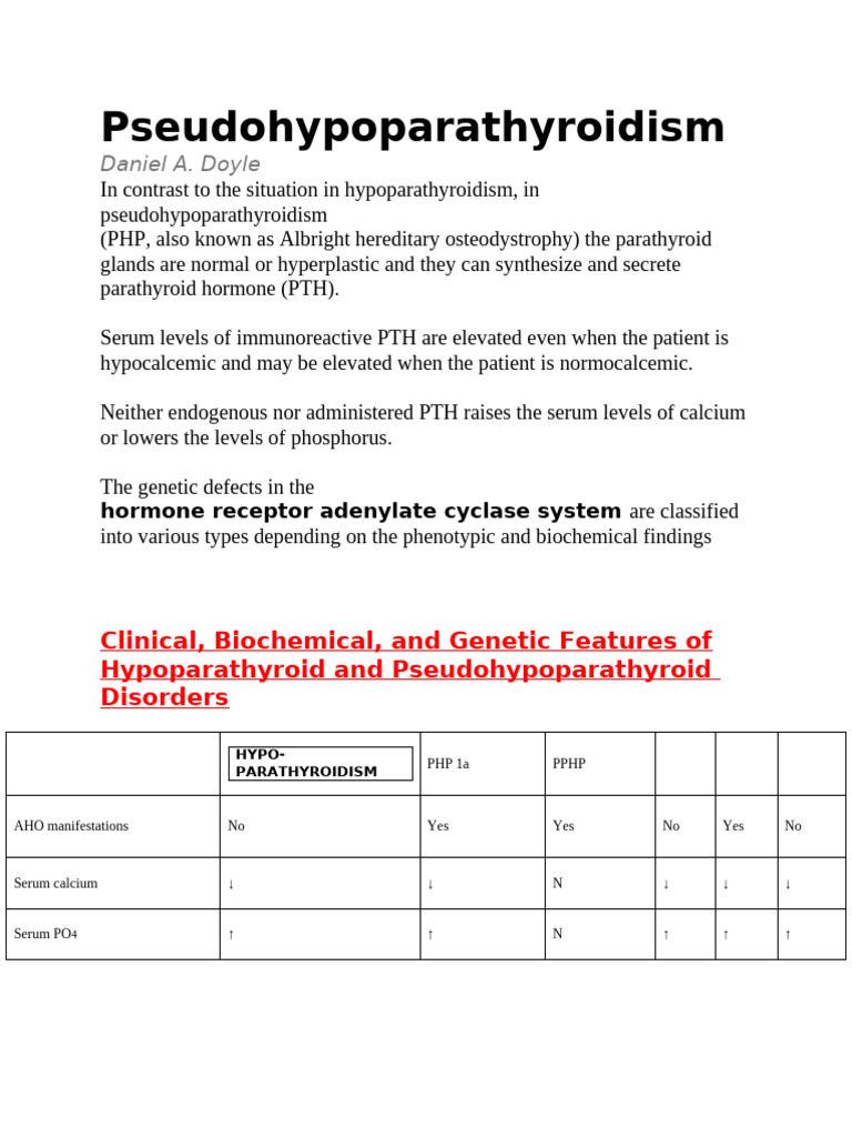 Pseudohypoparathyroidism 2 | PDF | Thyroid Stimulating Hormone | Parathyroid Gland