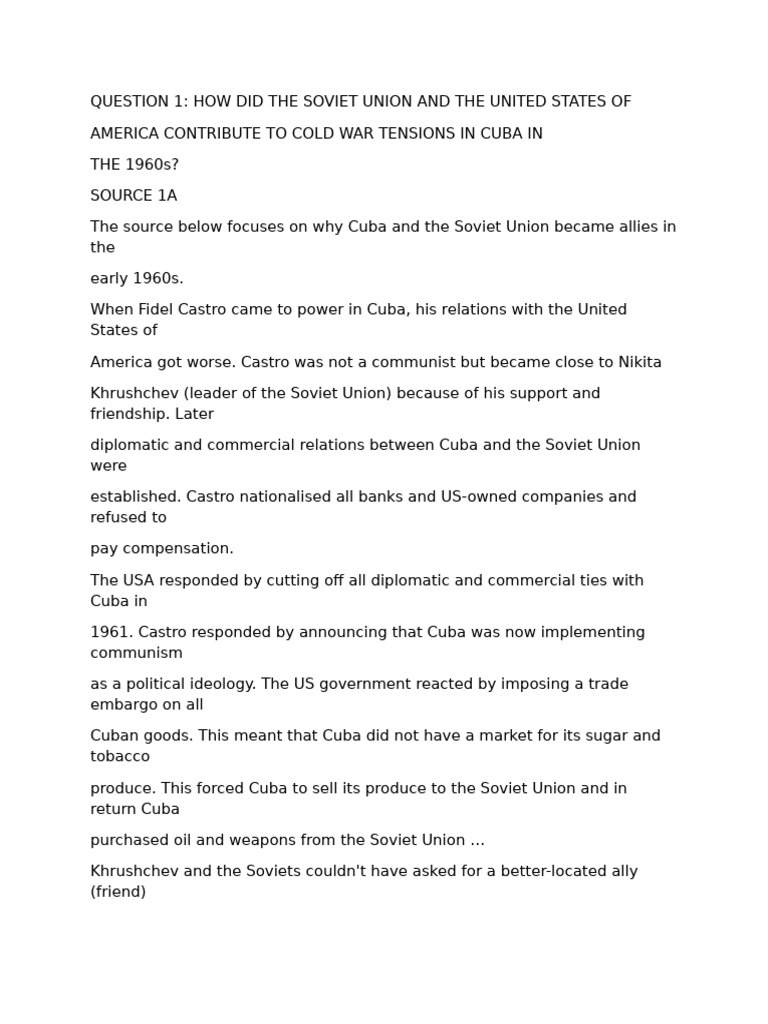 Castro's Response to Soviet Union's Fall | PDF | Fidel Castro | Cuba