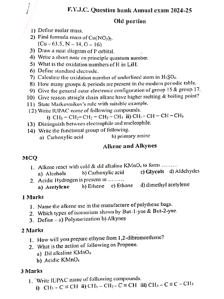 Chem Q Bank | PDF
