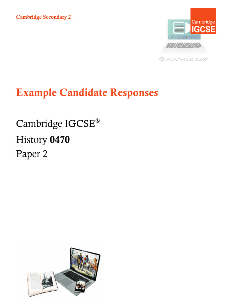 Example Candidate Responses Paper 2 (For Examination From 2016) | PDF
