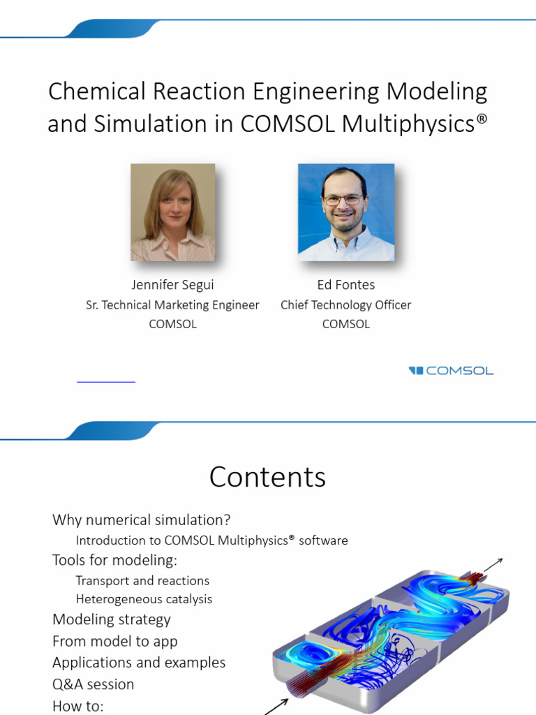 Guia Chemical Reaction Engineering Modeling And Simulation In Comsol Multiphysics Pdf