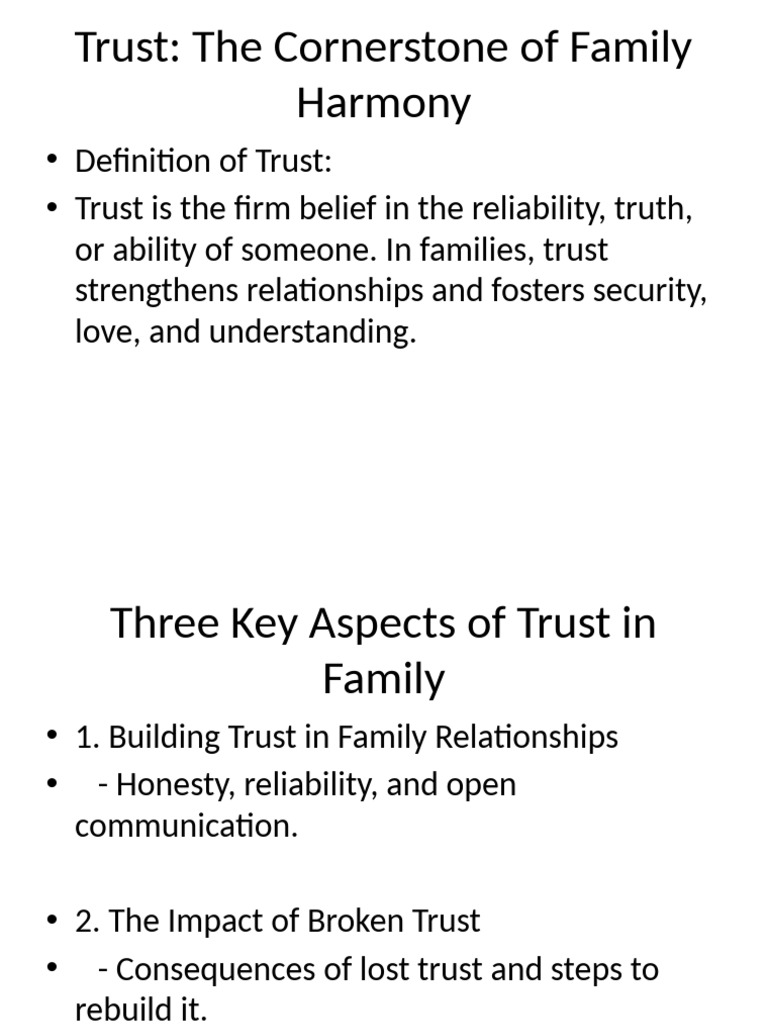Trust Family Harmony Updated | PDF