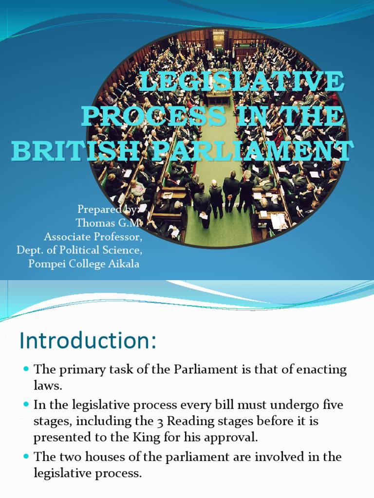Legislative Process in The British Parliament | PDF | Bill (Law ...