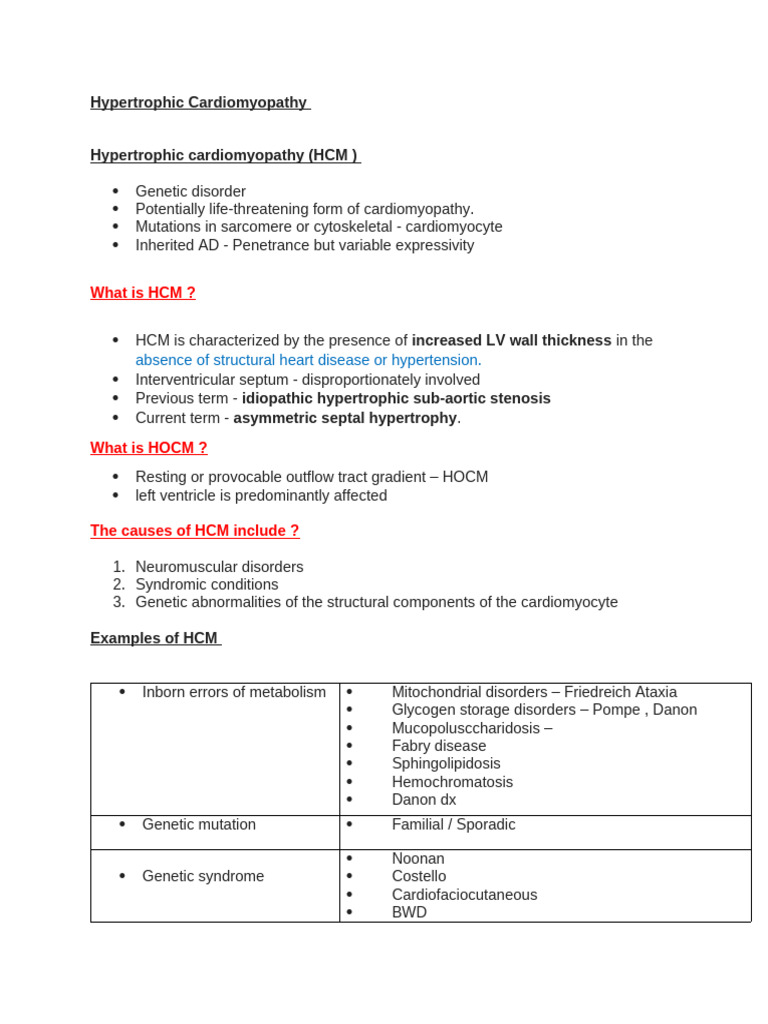 Understanding Hypertrophic Cardiomyopathy | PDF | Cardiovascular ...