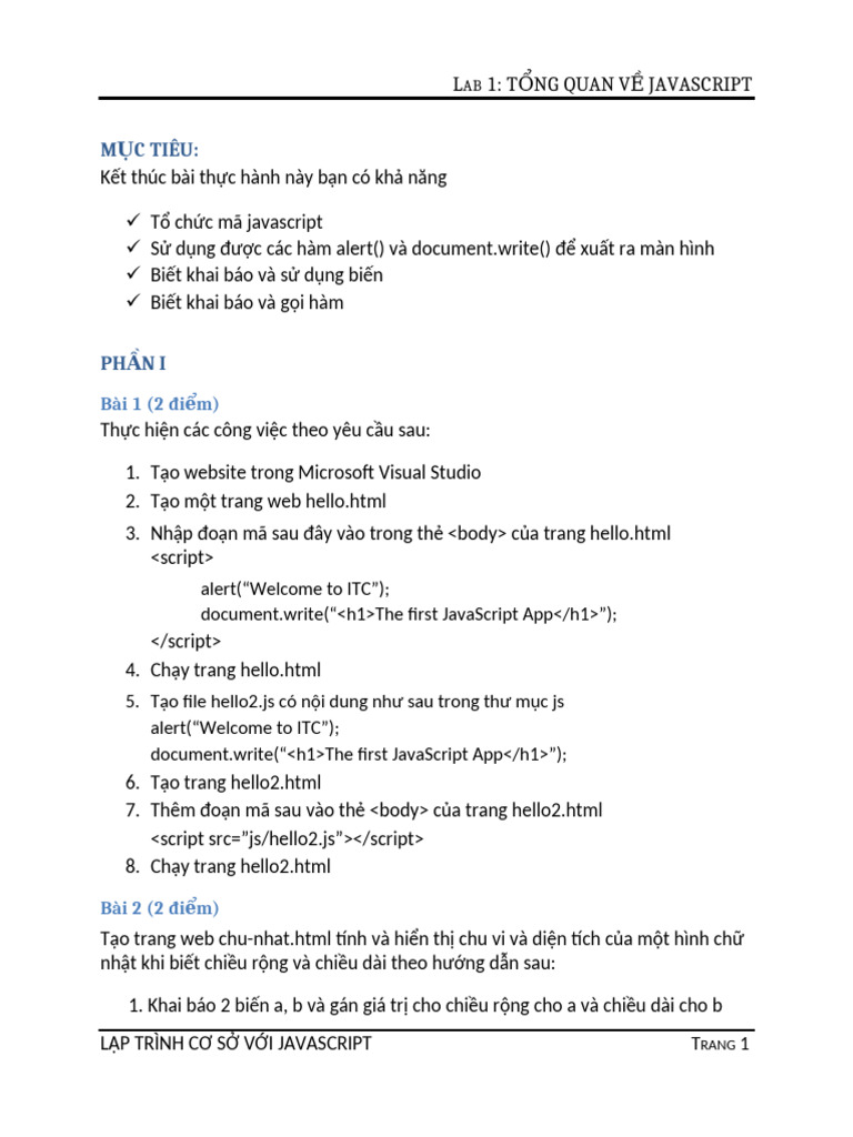 WEB1042 - Lab 1 | PDF