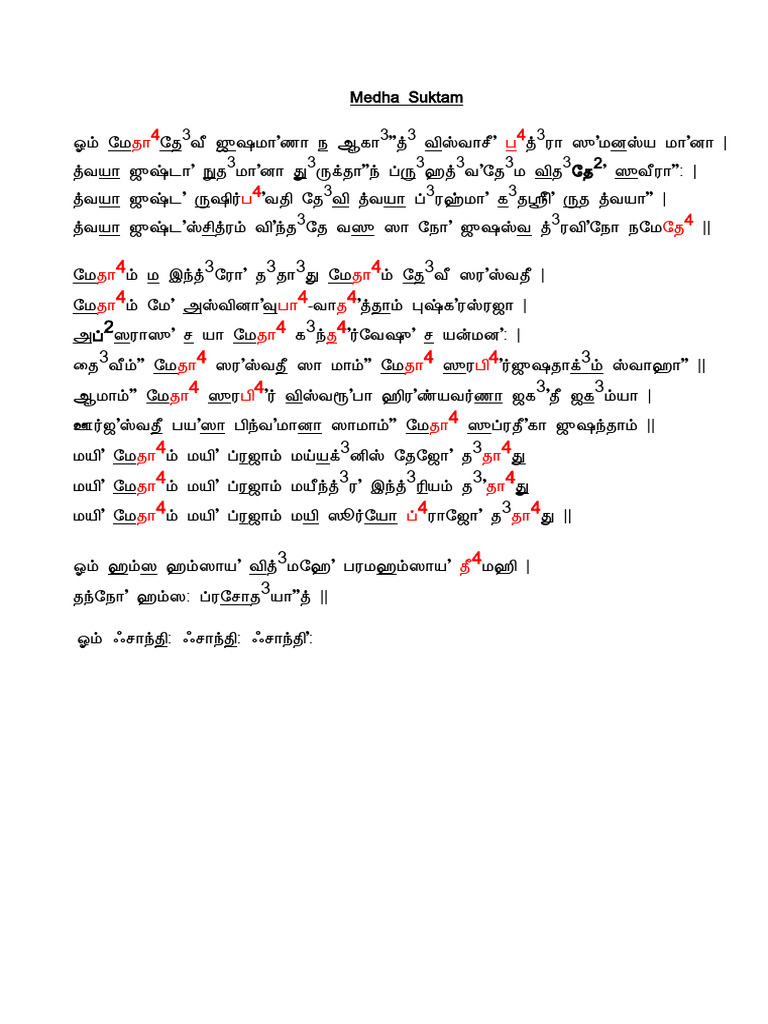 Meda Suktam | PDF