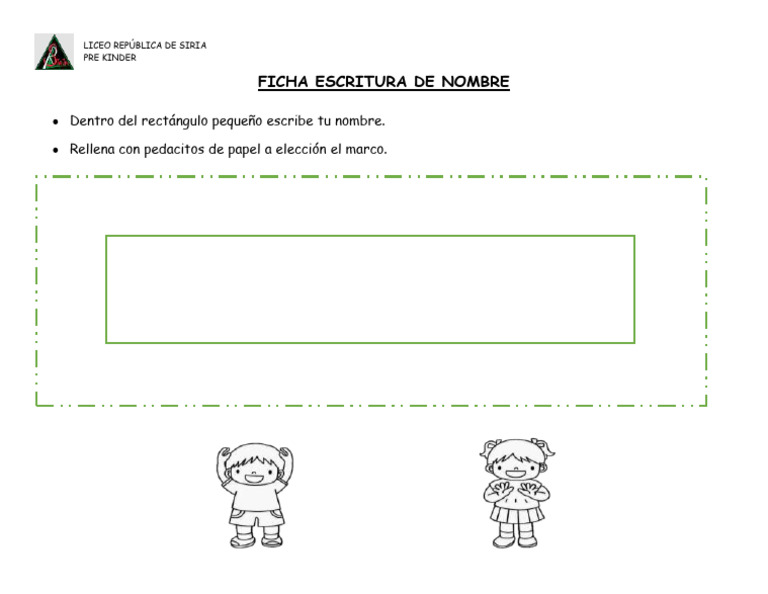 Ficha Escritura de Nombre | PDF