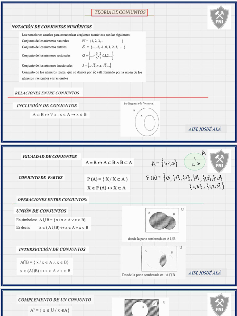 Álgebra 1 Conjuntos Simplificación | PDF