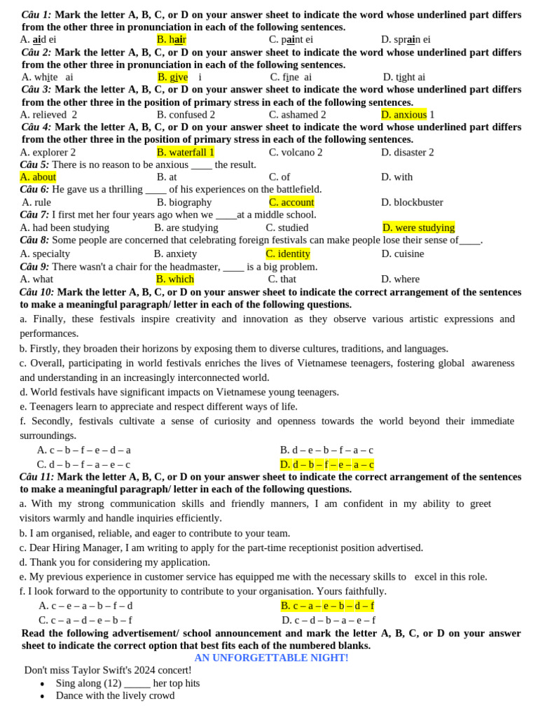 Practice Test 3 - 12a1 - No Keys | PDF | Urbanization | Urban Area