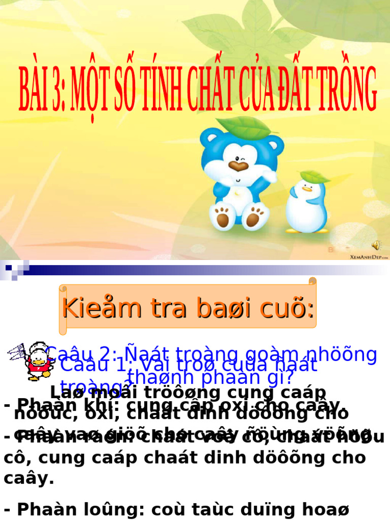 Bai 3 Mot So Tinh Chat Chinh Cua Dat Trong | PDF