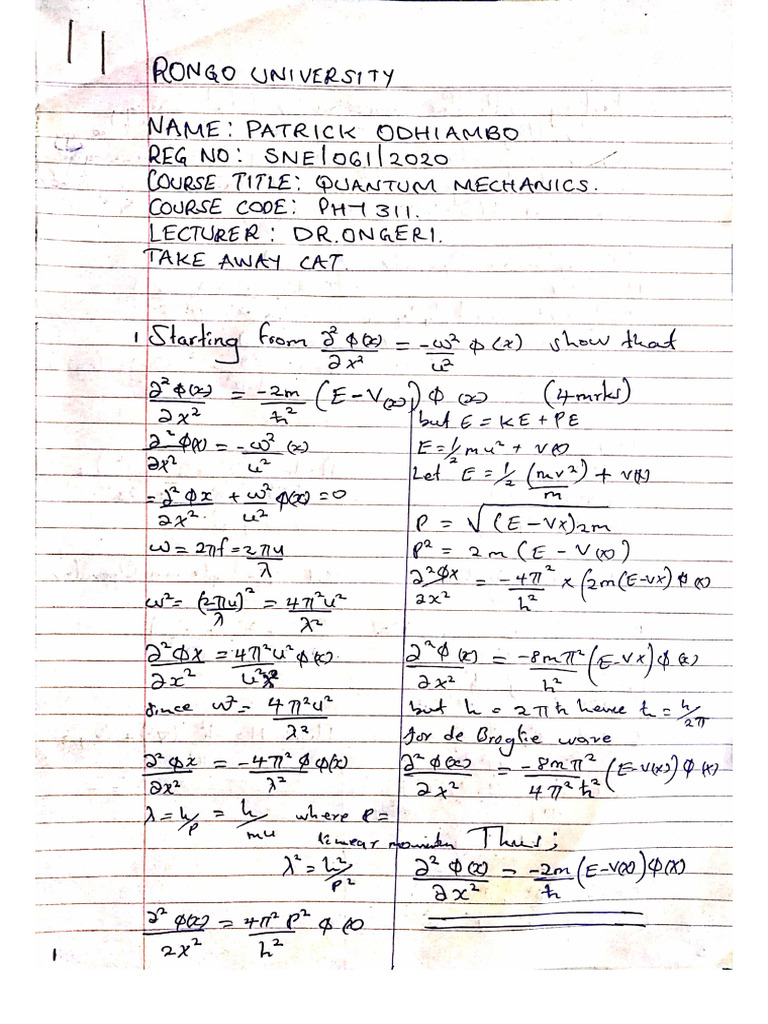Quantam Physics Take Away | PDF