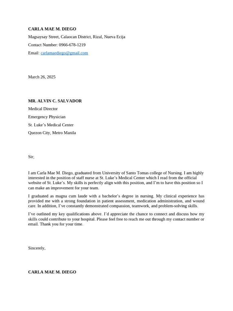 Application letter | PDF