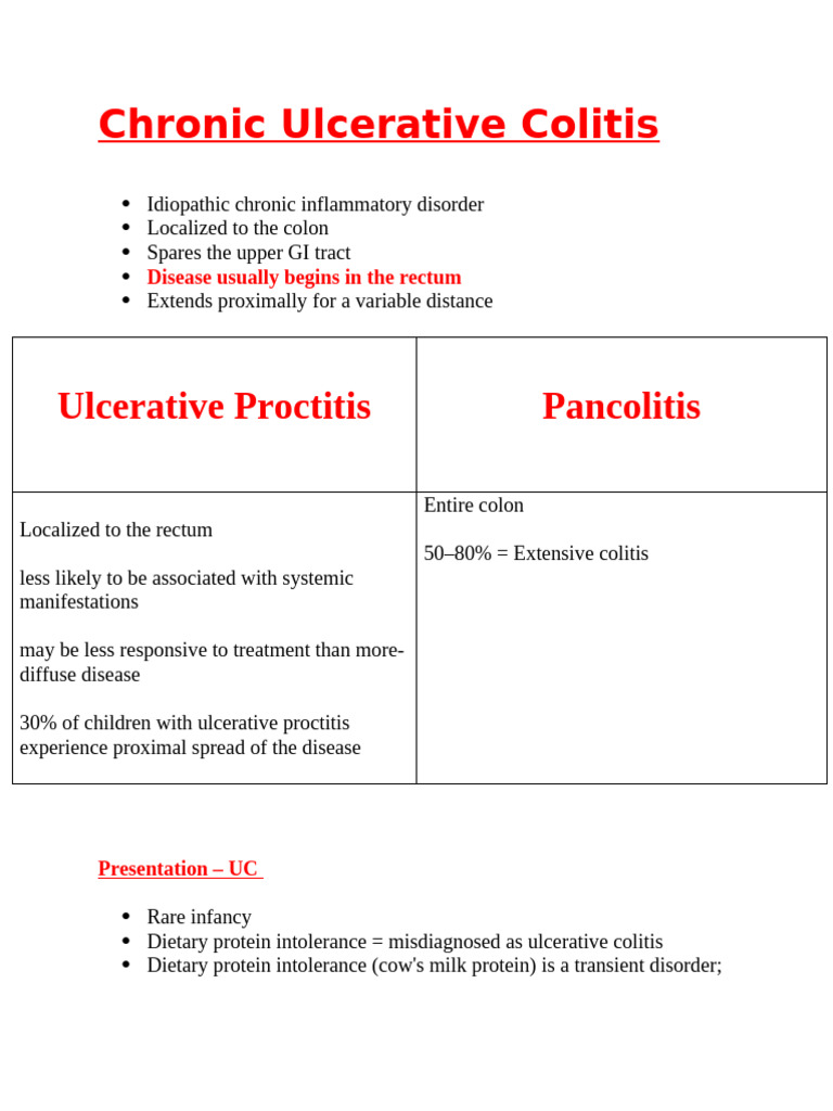 Chronic Ulcerative Colitis | PDF | Ulcerative Colitis | Crohn's Disease