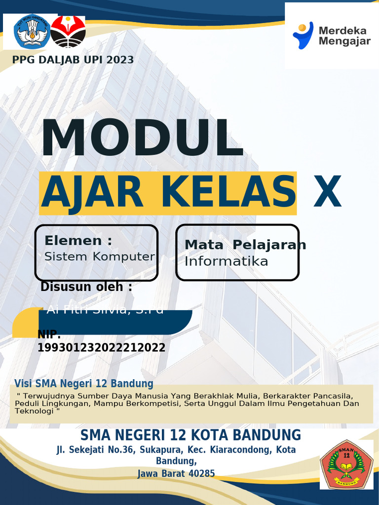 Modul Ajar Informatika - Modul Ajar Informatika Kelas X (Fase E ...