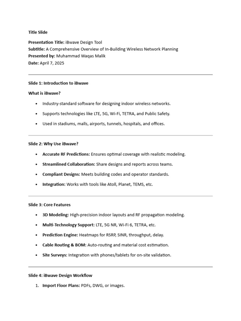 Ibwave | PDF | Wi Fi | Wireless Network