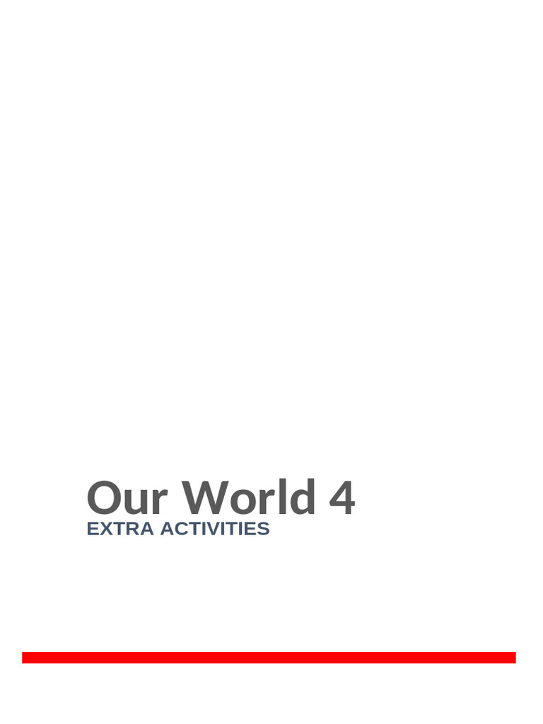 Our World 4: Extra Activities Guide | PDF | Biodegradation