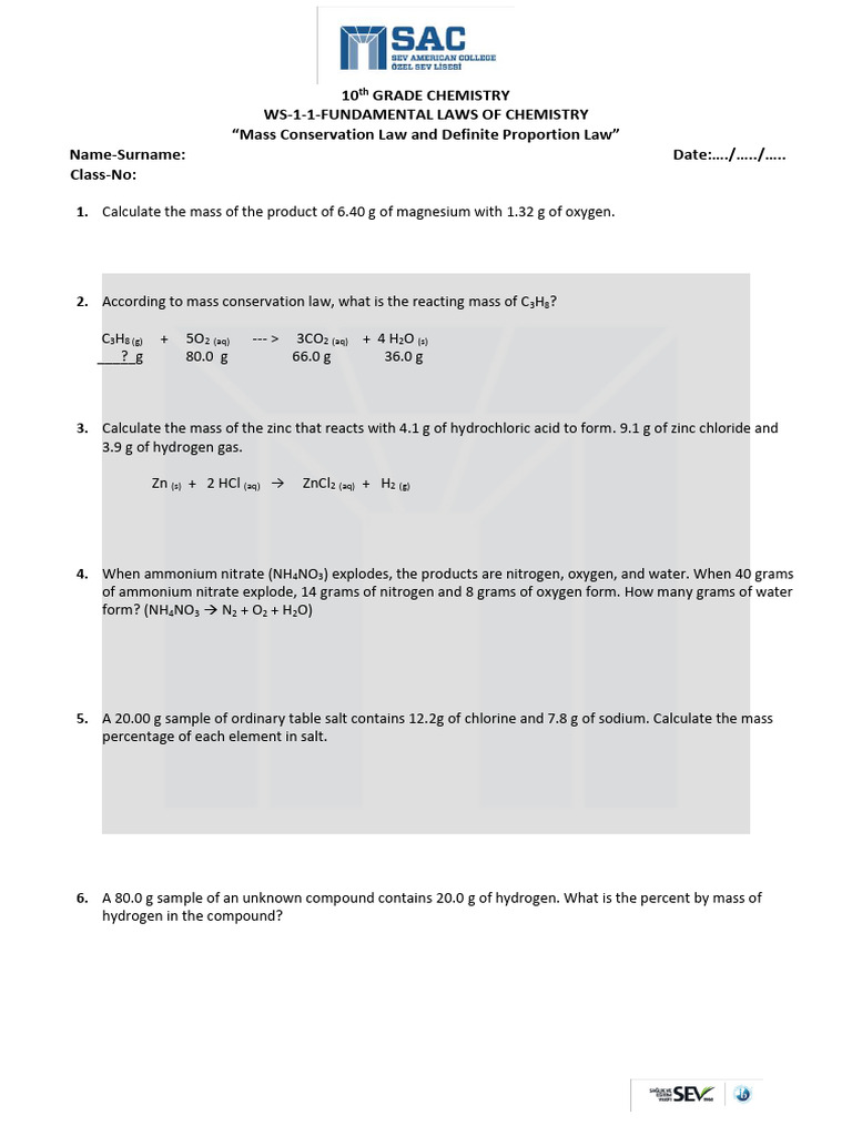WS-1.1-Laws Worksheet | PDF