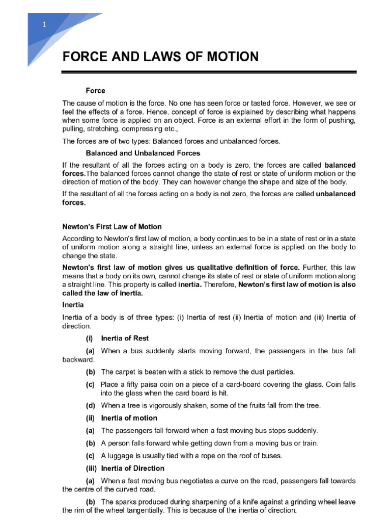 Laws of Motion | PDF