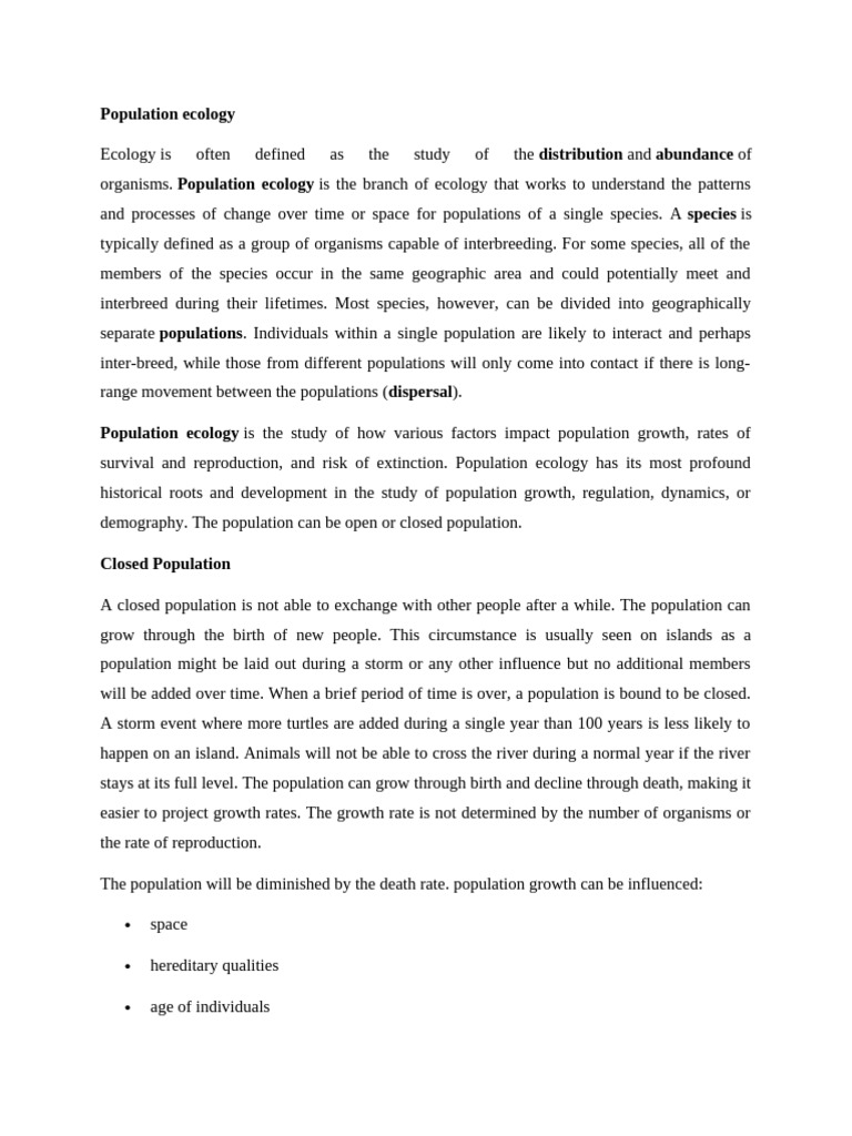 Population Ecology | PDF | Herbivore | Predation