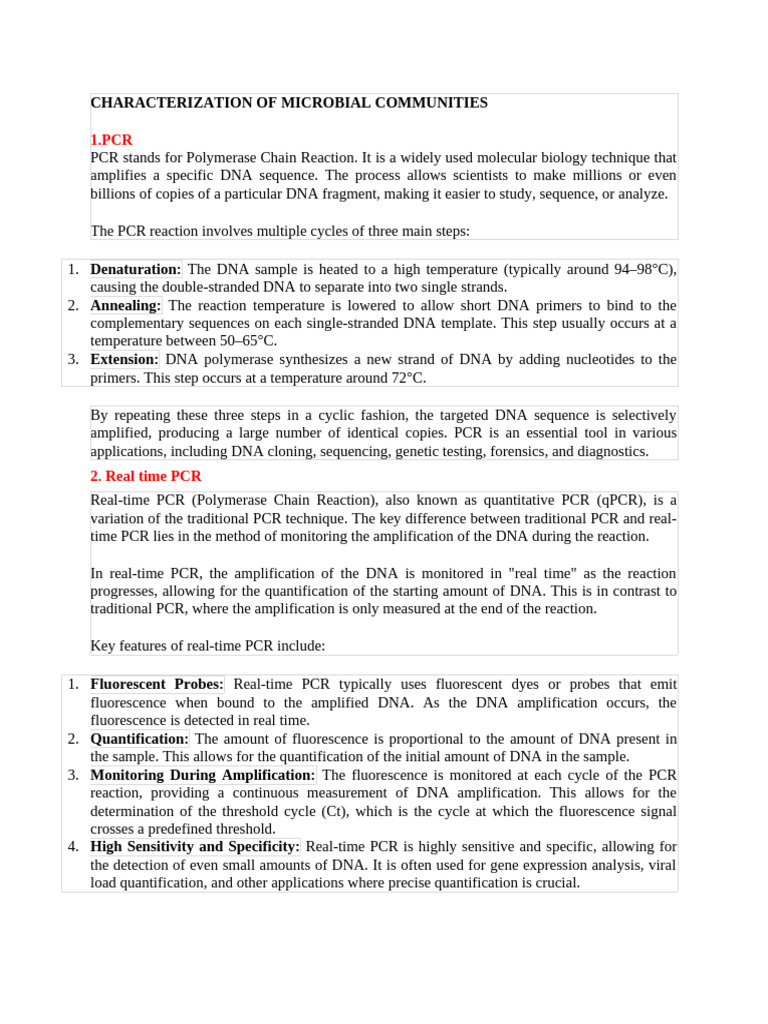 Methods in Microbial Ecology | PDF | Polymerase Chain Reaction ...