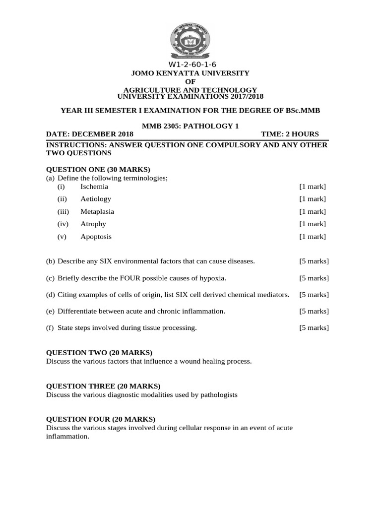 MMB 2305 General Pathology | PDF