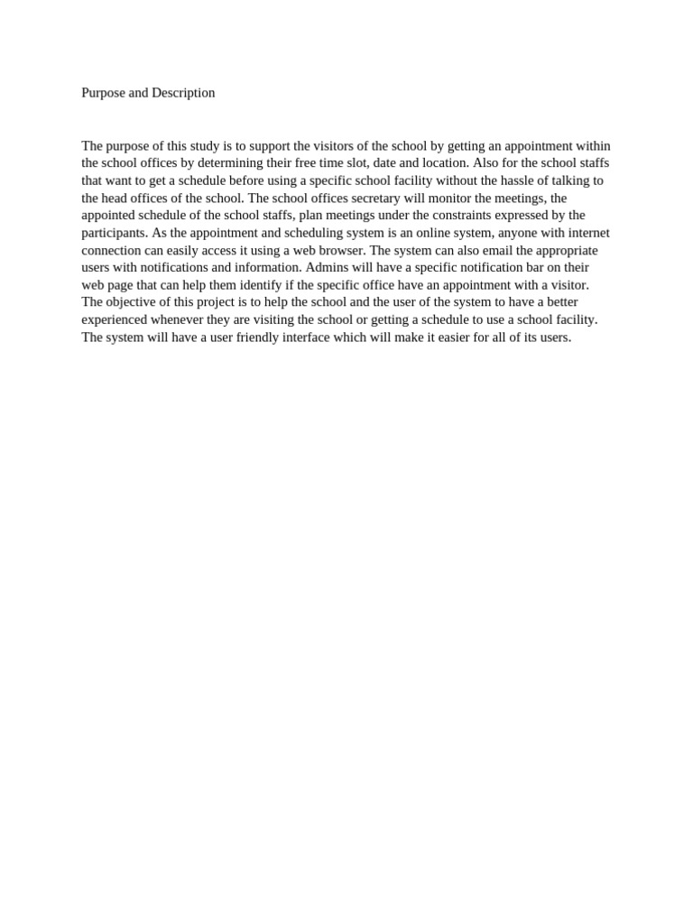 Purpose and Description | PDF