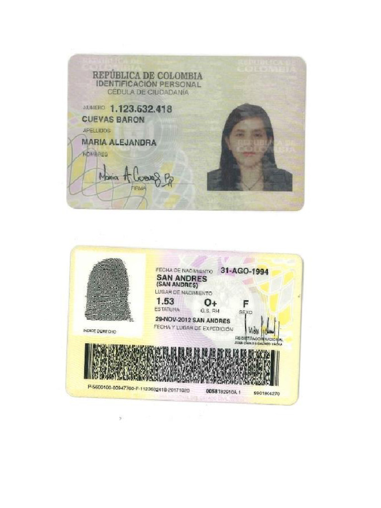 Cedula Maria Alejandra Cuevas | PDF