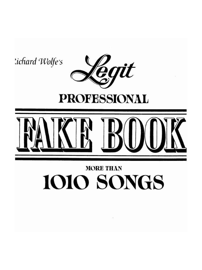 Legit Professional Fake Book | PDF