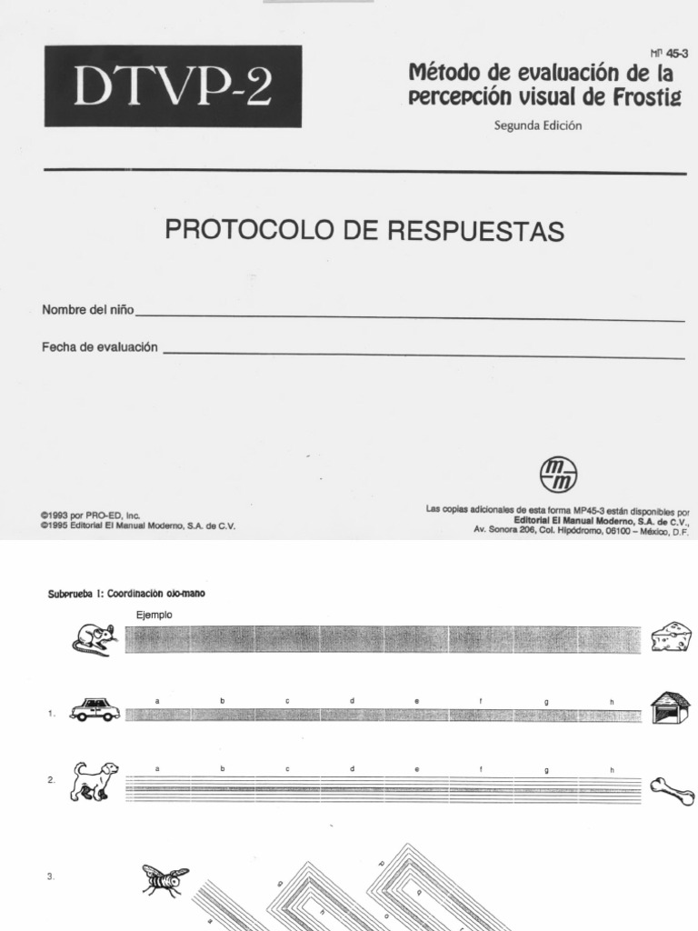 Test de Frostig (Respuestas) | PDF