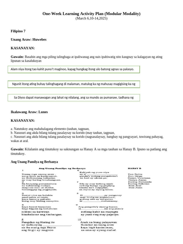 FILIPINO-7_Q4_-BLENDED-ACTIVITY | PDF