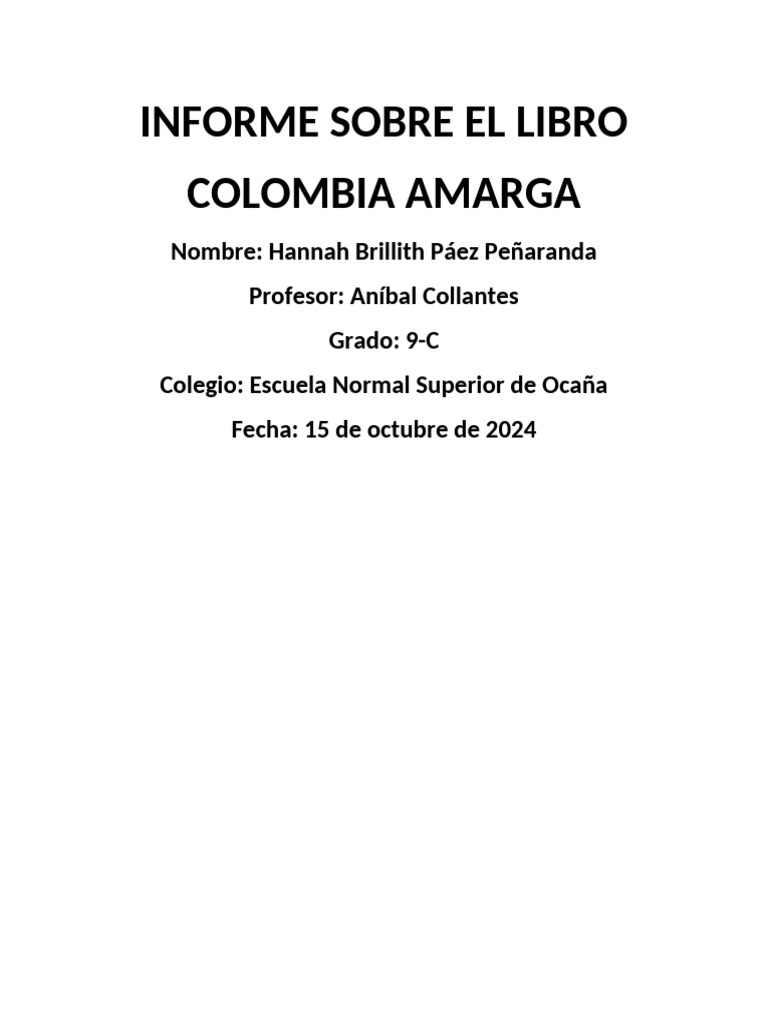 Colombia Amarga: Conflictos y Corrupción | PDF | Colombia