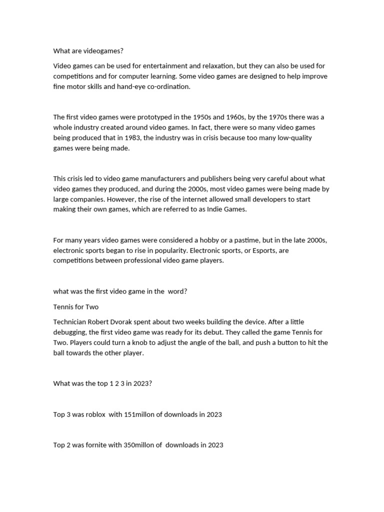 Videogames | PDF | Video Games | The Legend Of Zelda