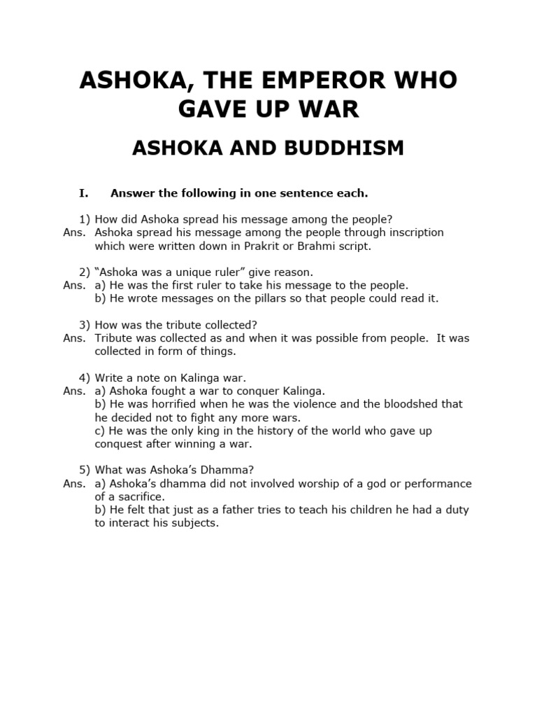 Ashoka and Buddhism | PDF