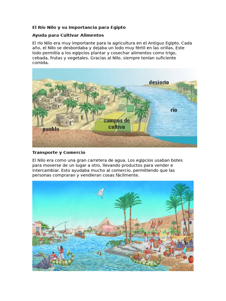 Importancia del Río Nilo en Egipto | PDF