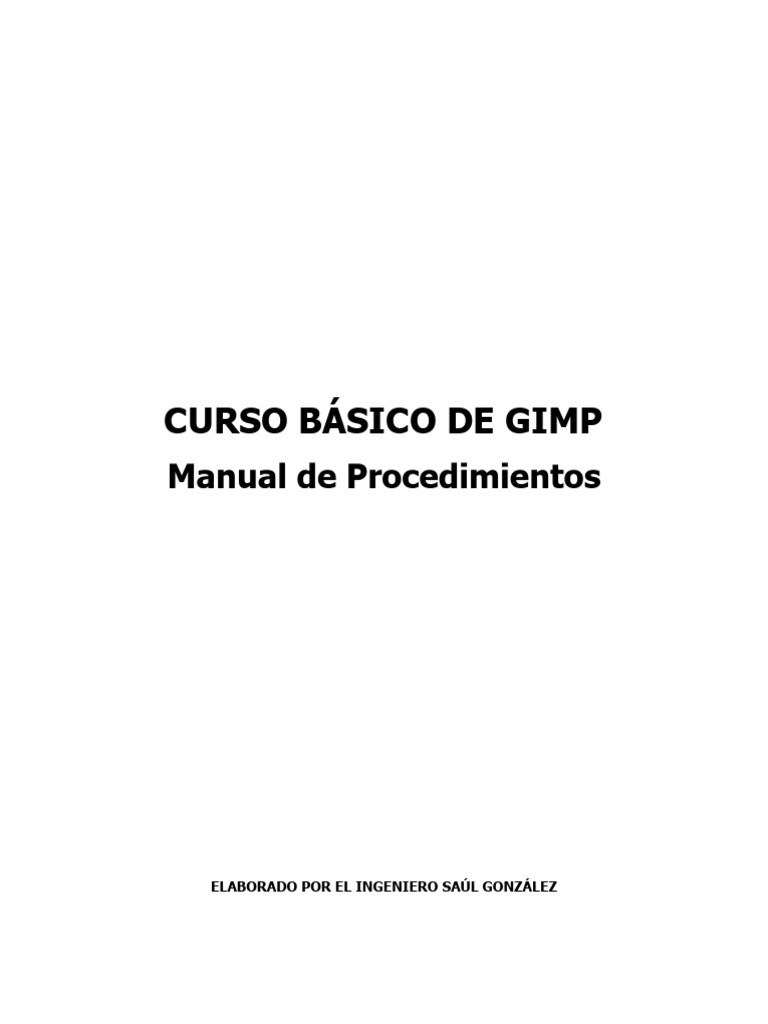 GIMP Manual de Procedimientos | PDF | Botón (Computación) | Puntero ...