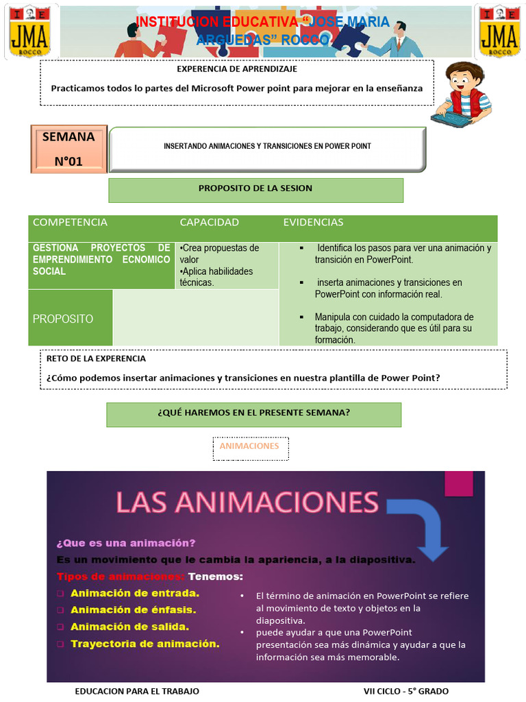 Animaciones y Transiciones en PowerPoint | PDF