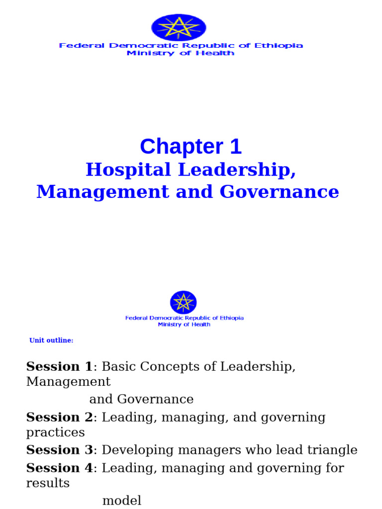 Hospital Leadership, Management and Governance | PDF | Governance ...