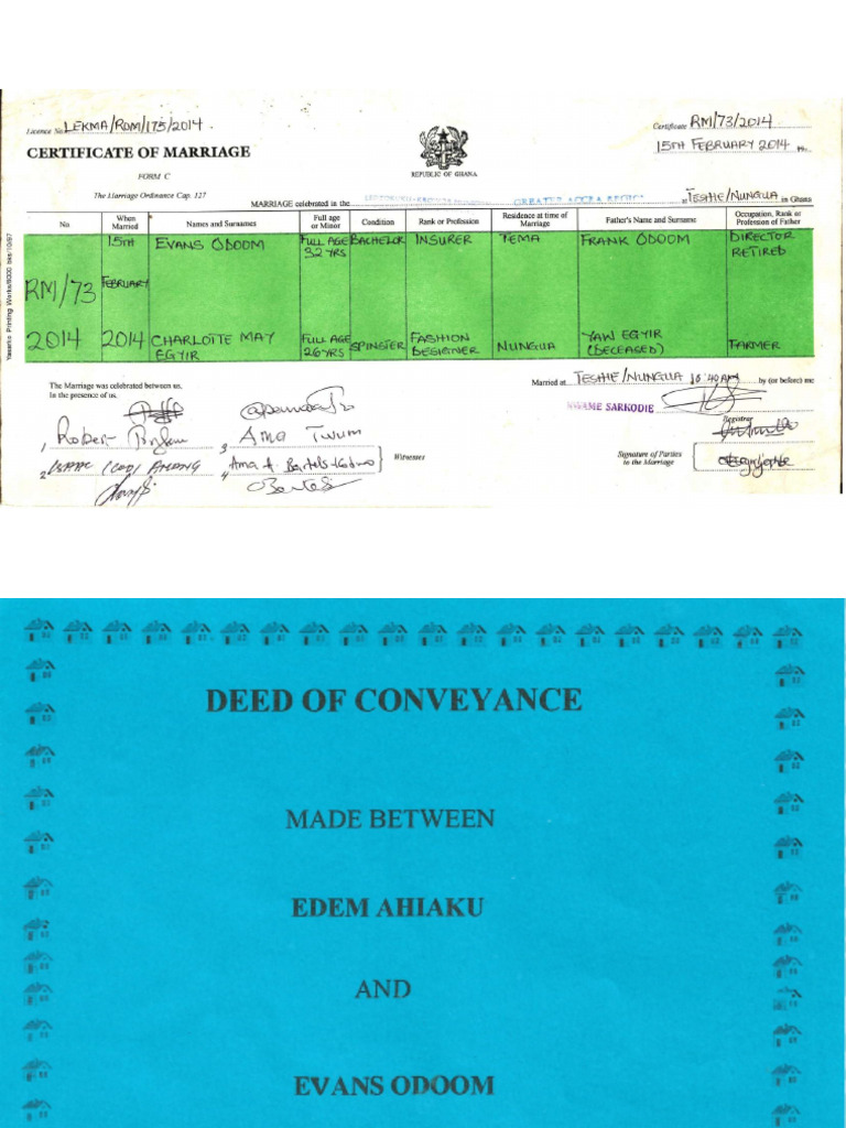Marriage Certificate Sample | PDF