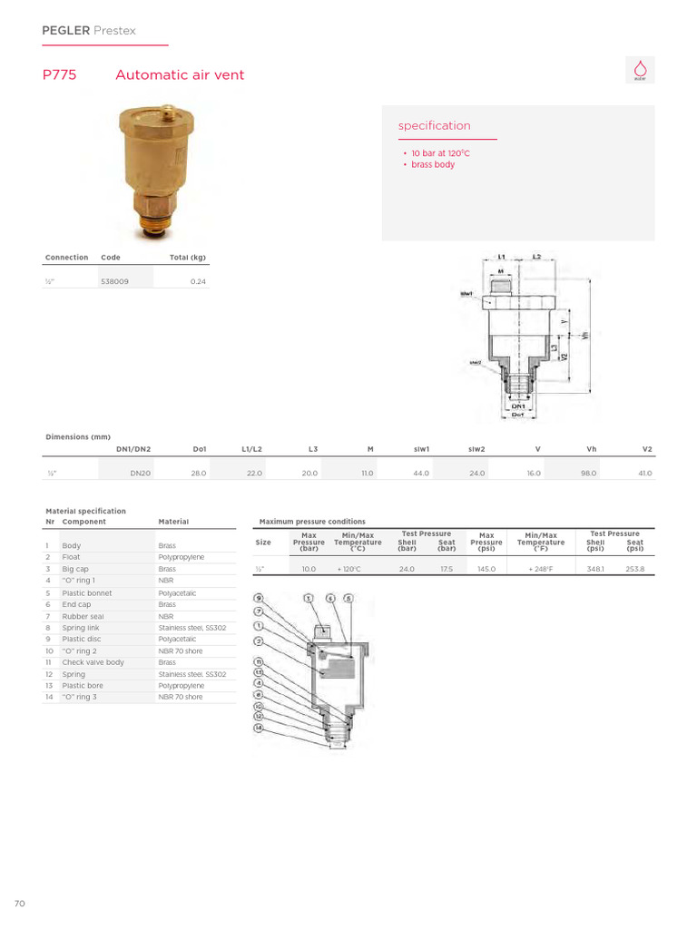 Pegler Air Vent | PDF