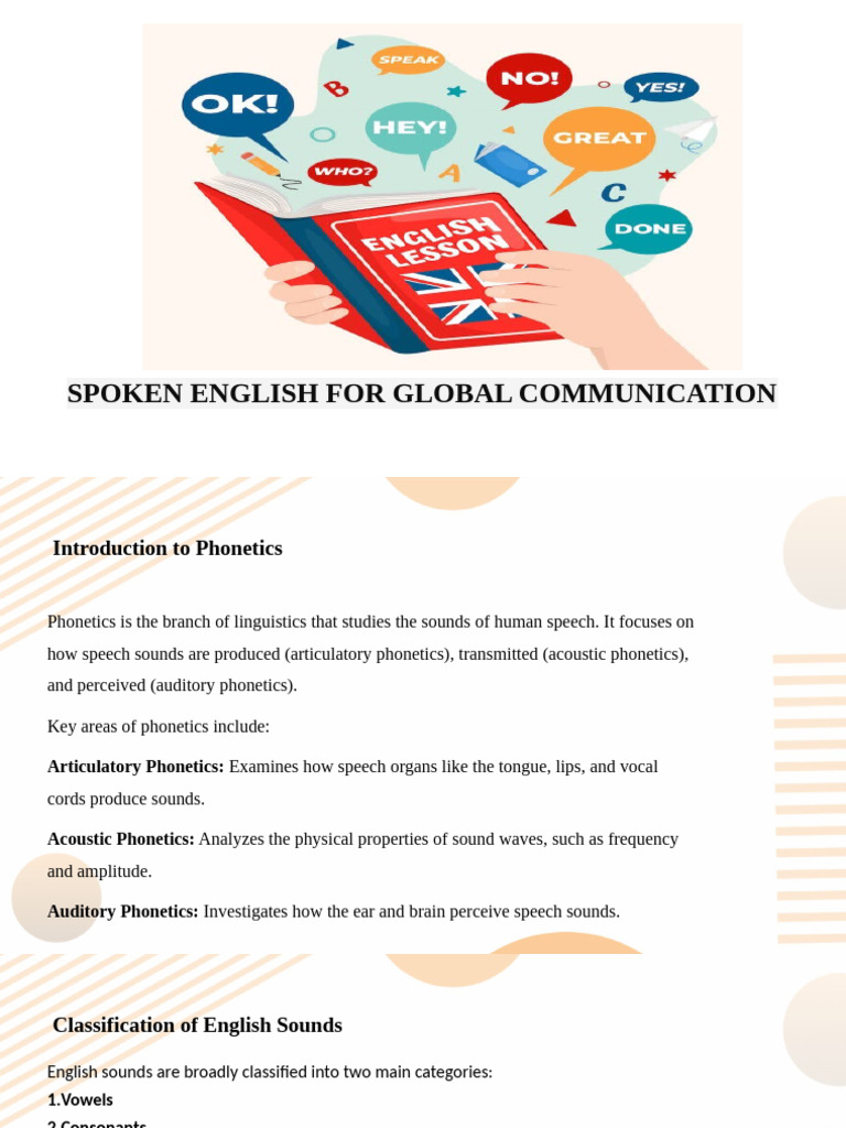 Oec English Unit - 1 2 | PDF | Phonetics | Syllable