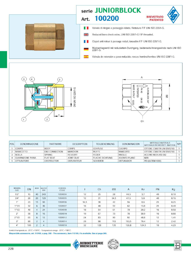 Check Valve Model 100200 | PDF