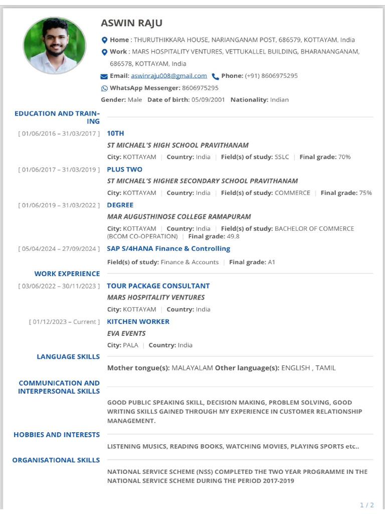 Aswin Raju PDF | PDF