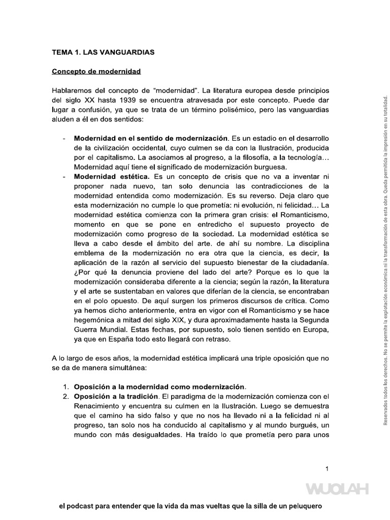 Poesía Española de la Vanguardia a la Posmodernidad | PDF