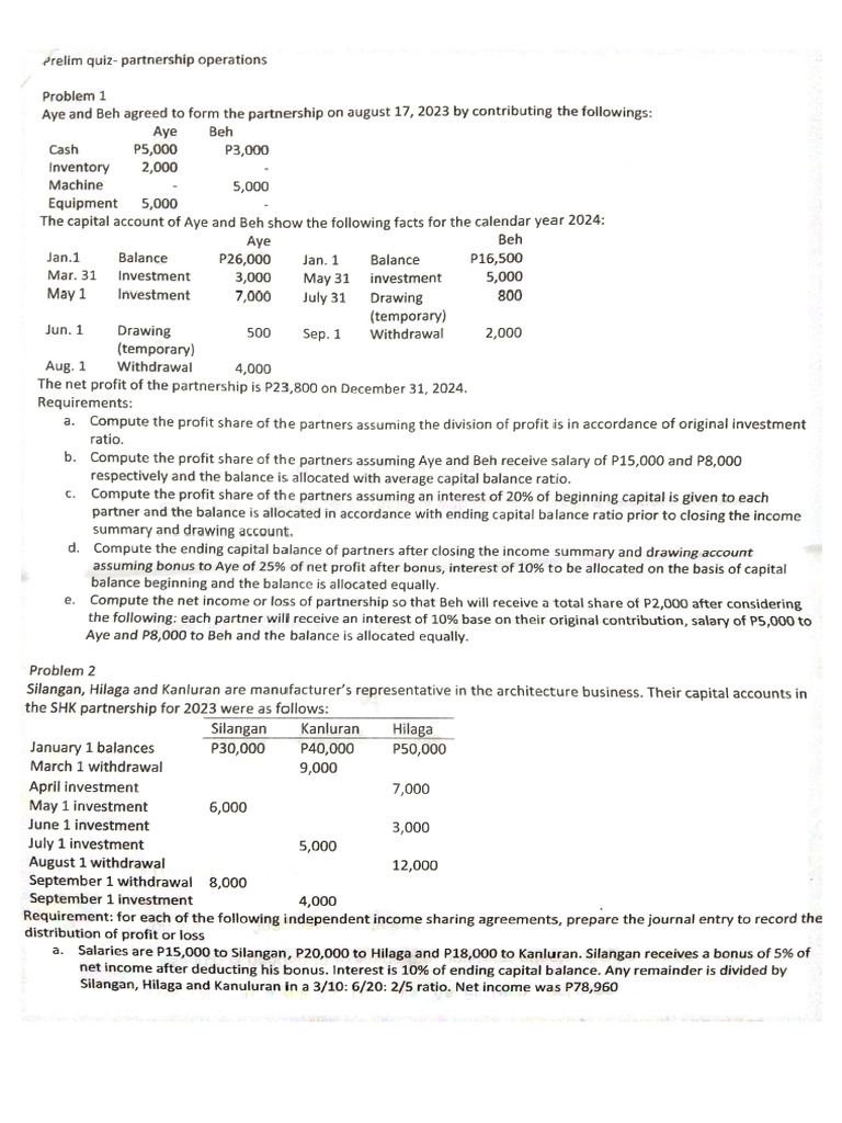 PARCOR-QUIZZES-AND-EXAMS | PDF