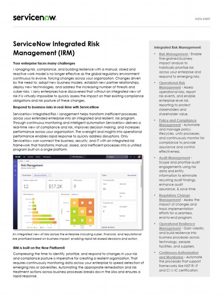 Ds Integrated Risk Management. | PDF | Regulatory Compliance | Risk ...