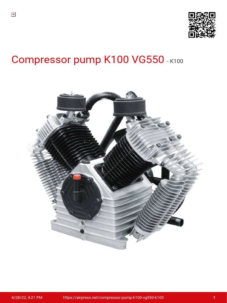 Compressor Pump K100 VG550 | PDF