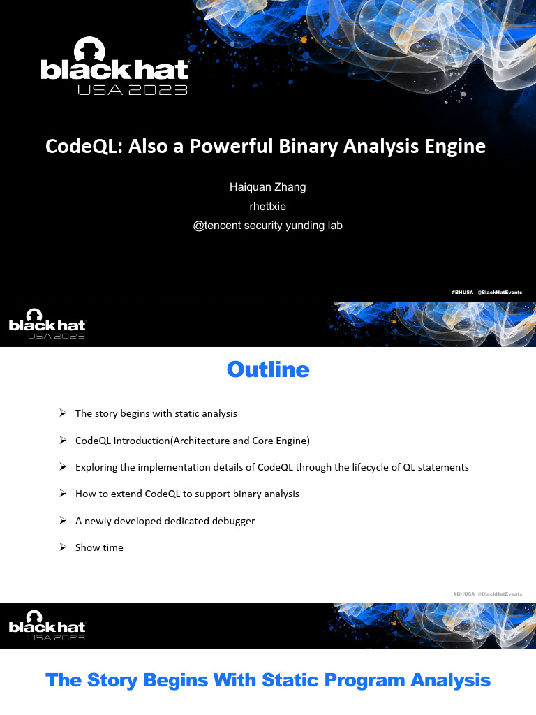 US 23 Zhang CodeQL Also A Powerful Binary Analysis Engine | PDF ...