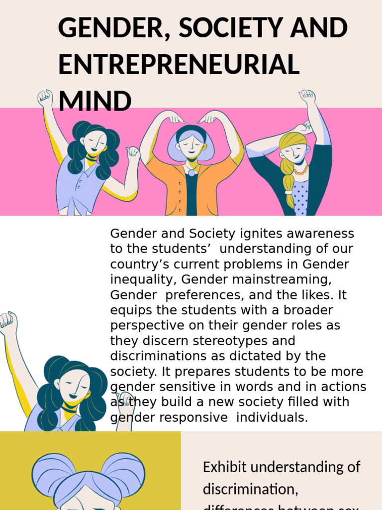 GENDER AND SOCIETY Orientation | PDF | Gender | Gender Studies